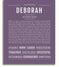 Deborah Personalized Name Meaning Art Prints – Name Stories