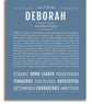 Deborah Personalized Name Meaning Art Prints – Name Stories