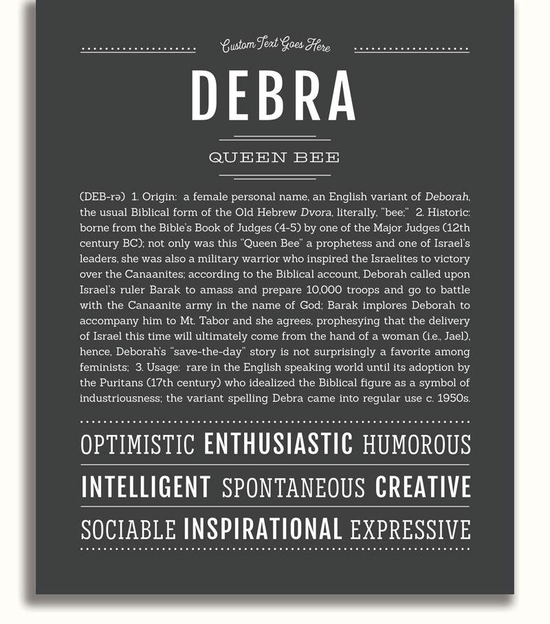 Debra | Name Art Print – Name Stories