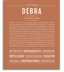 Debra | Name Art Print – Name Stories