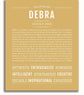 Debra Personalized Name Meaning Art Prints – Name Stories