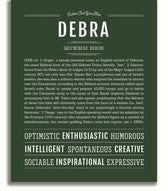 Debra Personalized Name Meaning Art Prints – Name Stories