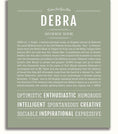 Debra | Name Art Print – Name Stories