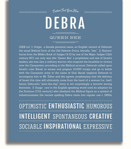 Debra | Name Art Print – Name Stories