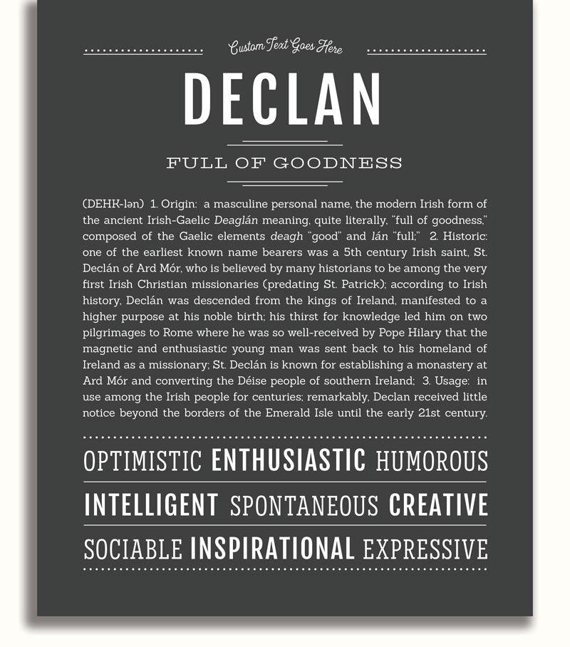 Declan | Name Art Print – Name Stories