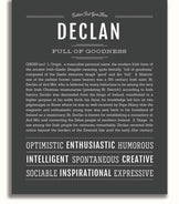 Declan | Name Art Print – Name Stories