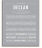 Declan Personalized Name Meaning Art Prints – Name Stories