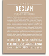 Declan | Name Art Print – Name Stories