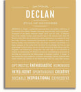 Declan Personalized Name Meaning Art Prints – Name Stories