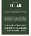 Declan Personalized Name Meaning Art Prints – Name Stories