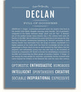 Declan Personalized Name Meaning Art Prints – Name Stories