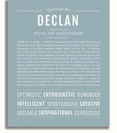Declan Personalized Name Meaning Art Prints – Name Stories