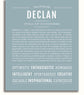 Declan Personalized Name Meaning Art Prints – Name Stories