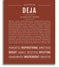Deja | Name Art Print – Name Stories