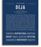 Deja | Name Art Print – Name Stories