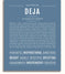 Deja Personalized Name Meaning Art Prints – Name Stories