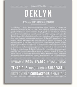 Deklyn | Name Art Print – Name Stories