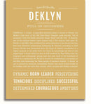 Deklyn | Name Art Print – Name Stories