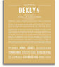 Deklyn Personalized Name Meaning Art Prints – Name Stories