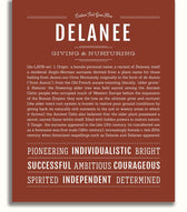 Delanee Personalized Name Meaning Art Prints – Name Stories