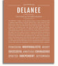 Delanee Personalized Name Meaning Art Prints – Name Stories