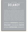 Delaney | Name Art Print – Name Stories