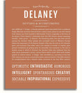 Delaney Personalized Name Meaning Art Prints – Name Stories