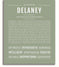 Delaney Personalized Name Meaning Art Prints – Name Stories