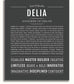 Delia Personalized Name Meaning Art Prints – Name Stories
