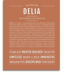 Delia | Name Art Print – Name Stories