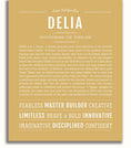 Delia | Name Art Print – Name Stories
