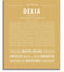 Delia | Name Art Print – Name Stories