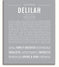 Delilah | Name Art Print – Name Stories