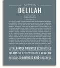 Delilah Personalized Name Meaning Art Prints – Name Stories
