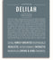 Delilah Personalized Name Meaning Art Prints – Name Stories