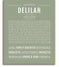 Delilah Personalized Name Meaning Art Prints – Name Stories