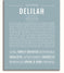 Delilah Personalized Name Meaning Art Prints – Name Stories