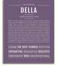 Della Personalized Name Meaning Art Prints – Name Stories