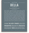 Della Personalized Name Meaning Art Prints – Name Stories