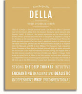 Della Personalized Name Meaning Art Prints – Name Stories