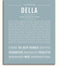 Della Personalized Name Meaning Art Prints – Name Stories