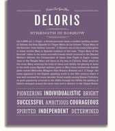 Deloris | Name Art Print – Name Stories