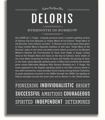 Deloris | Name Art Print – Name Stories
