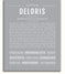 Deloris | Name Art Print – Name Stories