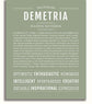 Demetria | Name Art Print – Name Stories