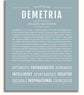 Demetria | Name Art Print – Name Stories