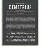 Demetrius | Name Art Print – Name Stories