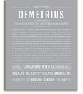 Demetrius | Name Art Print – Name Stories
