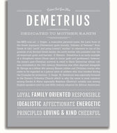Demetrius | Name Art Print – Name Stories
