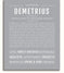 Demetrius | Name Art Print – Name Stories
